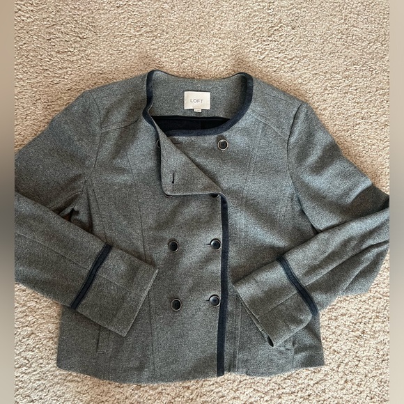 LOFT | Jackets & Coats | Loft Gray Soft Military Jacket | Poshmark